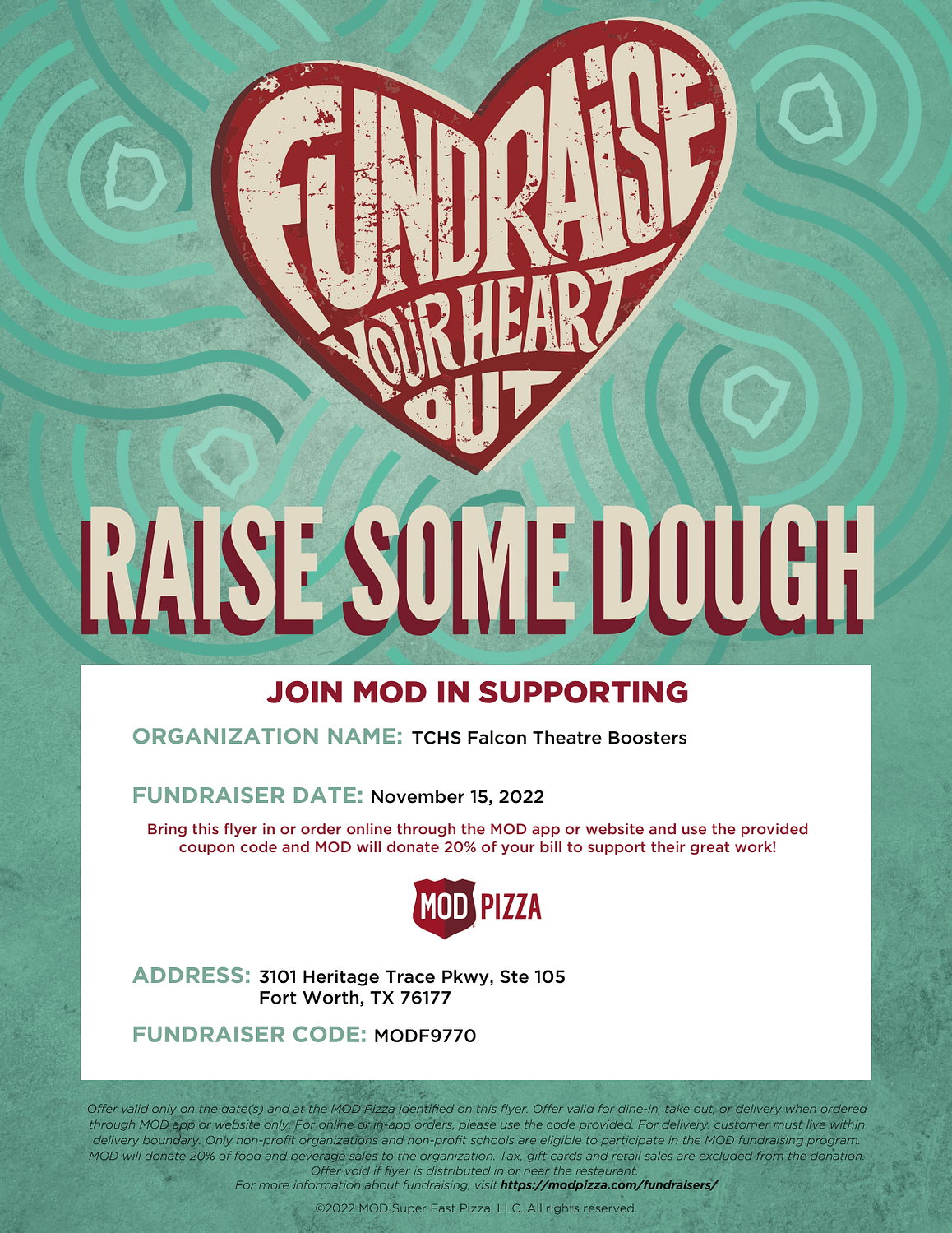 Mod Pizza (Fundraiser) – TCHS Falcon Theatre